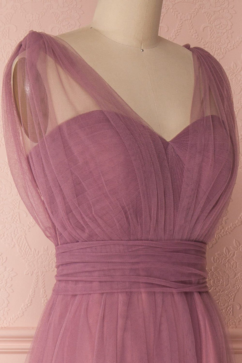 Linaya Orchid Draped Bustier Empire Gown | Boudoir 1861