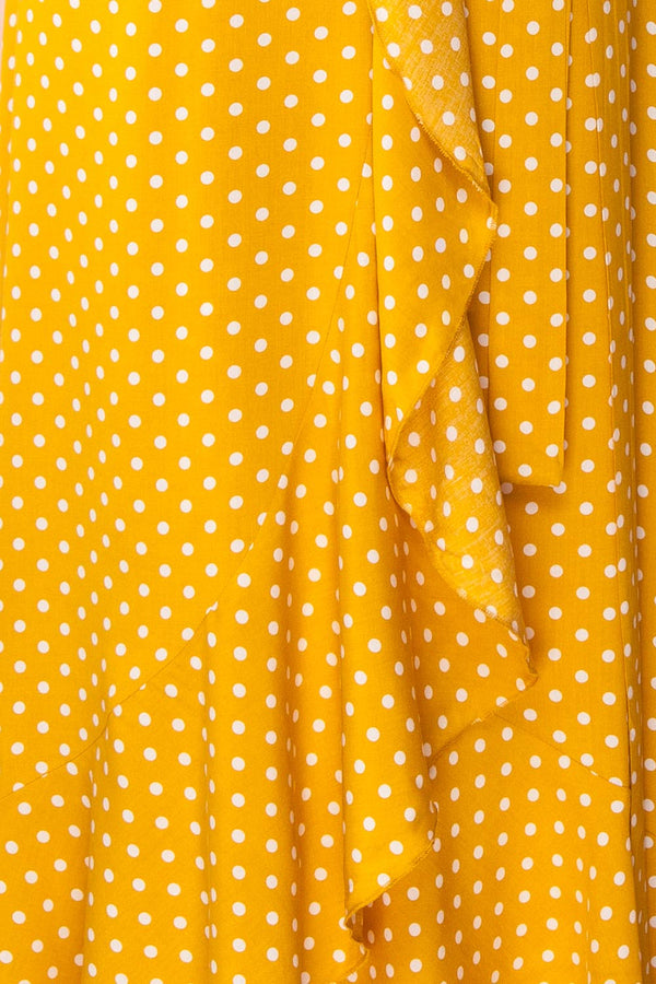 Millicent Yellow & White Polka Dot Dress | Boutique 1861