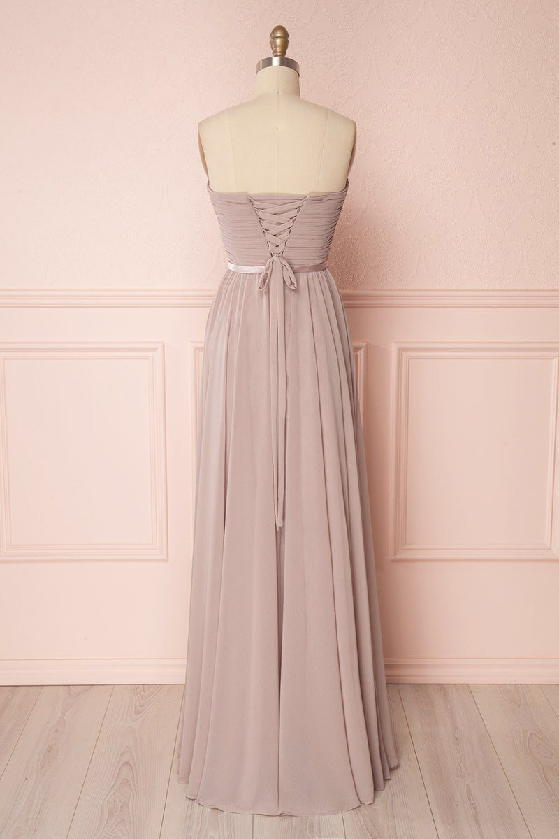 Myrcella Moon Lilac-Grey Bustier Prom Dress | Boudoir 1861