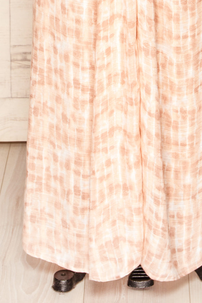 Pecs Peach Tie-Dye Knotted Maxi Dress w/ Slit | La petite garçonne