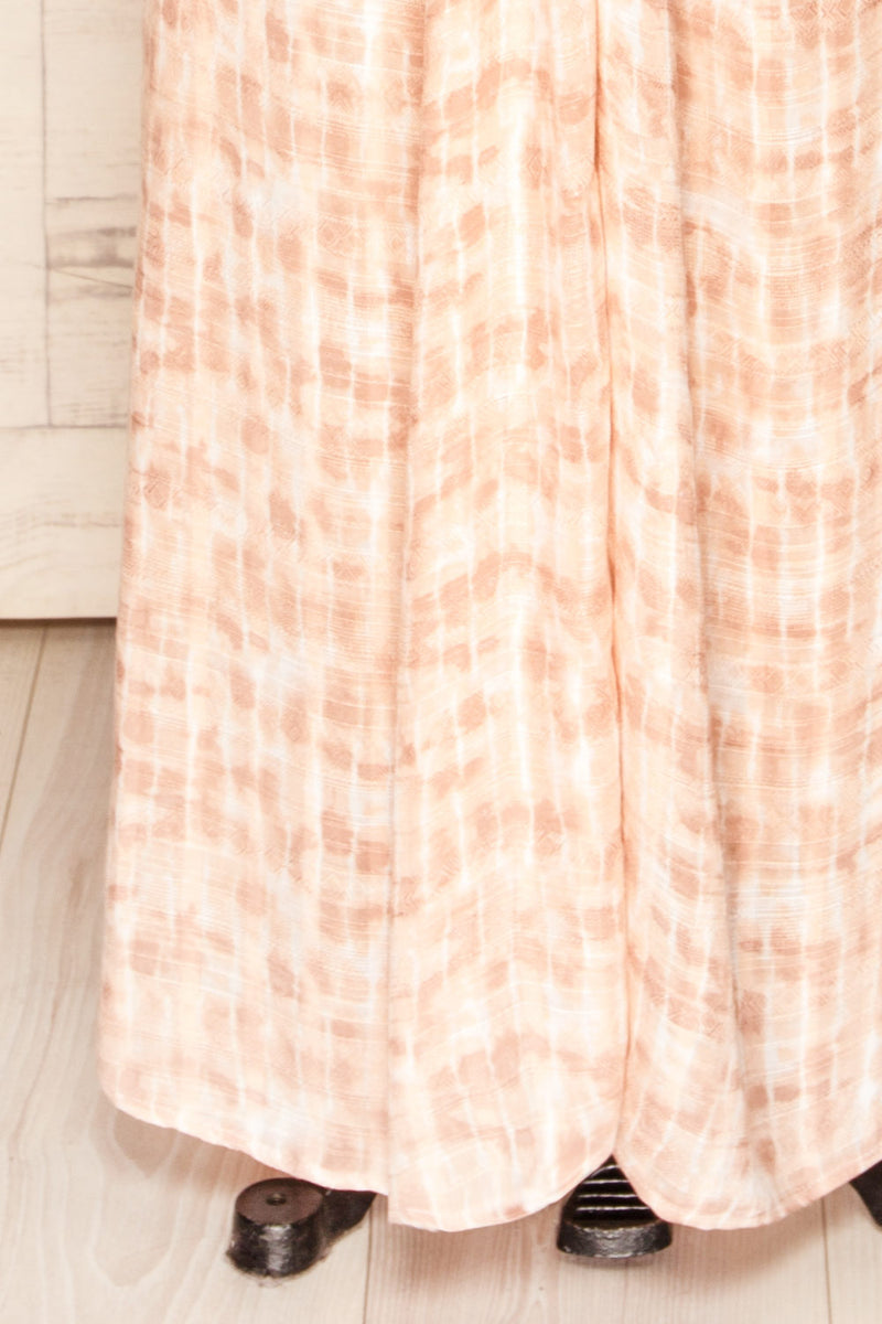 Pecs Peach Tie-Dye Knotted Maxi Dress w/ Slit | La petite garçonne