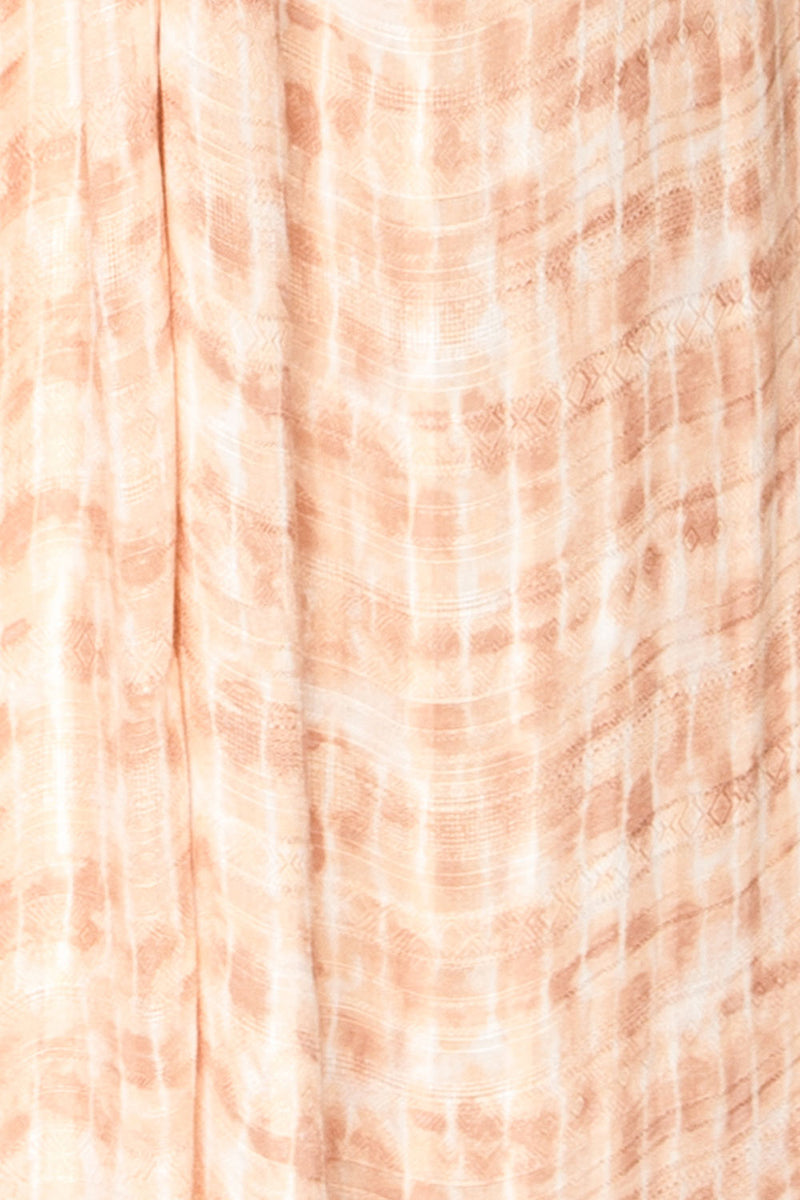 Pecs Peach Tie-Dye Knotted Maxi Dress w/ Slit | La petite garçonne