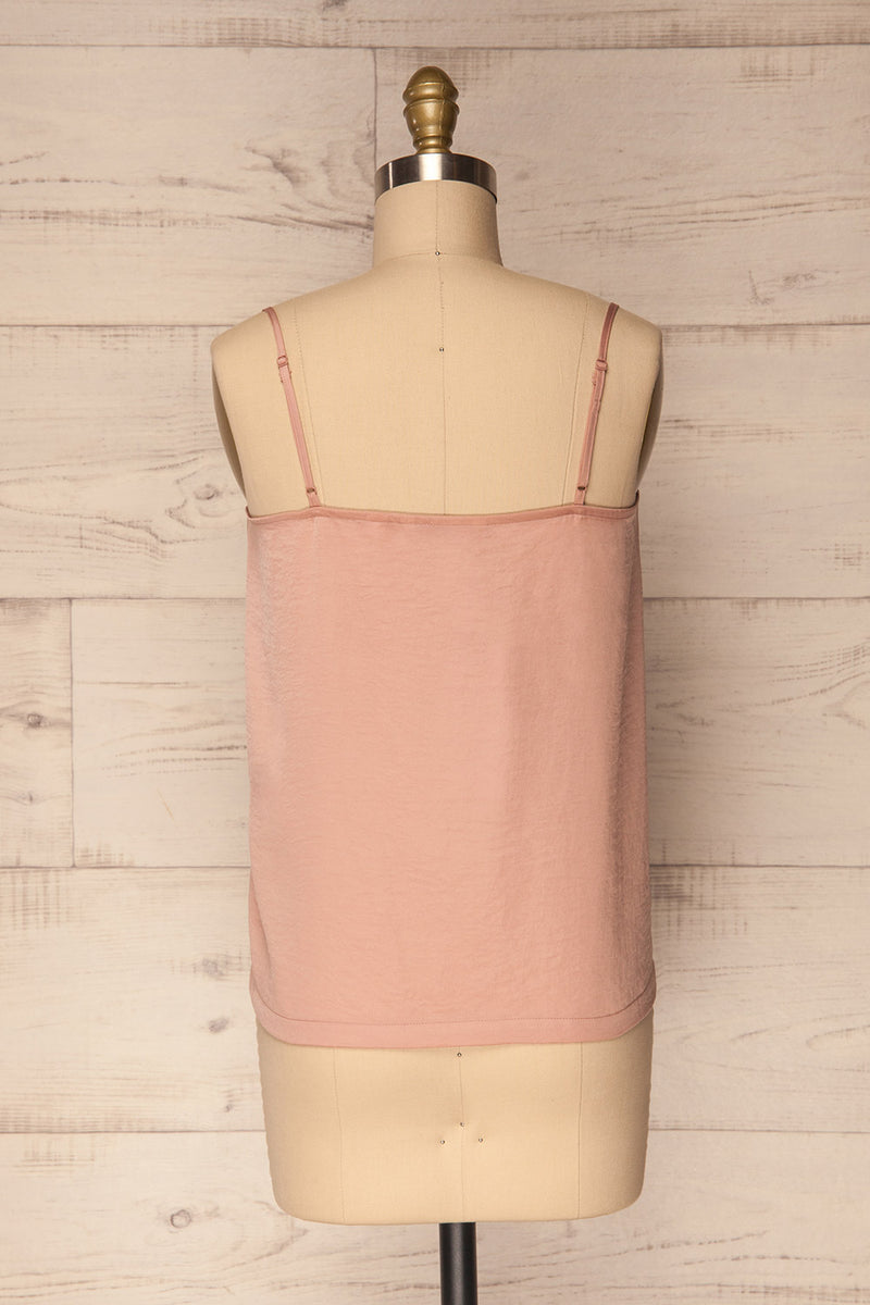 Revel Pink Silky Scalloped Camisole | La Petite Garçonne