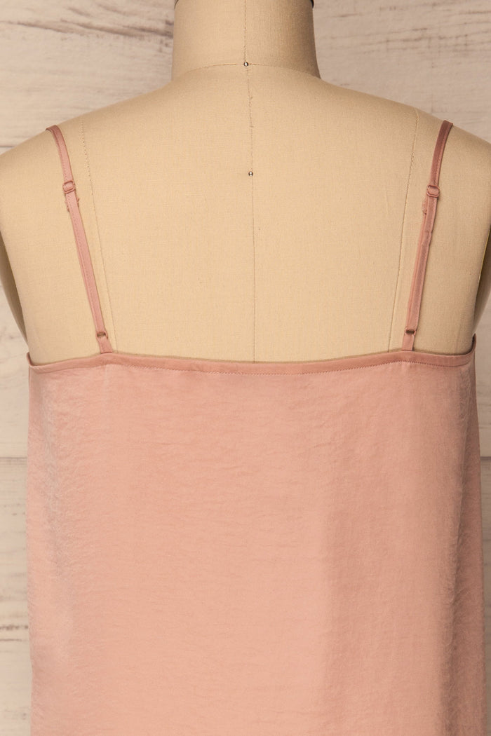 Revel Pink Silky Scalloped Camisole | La Petite Garçonne