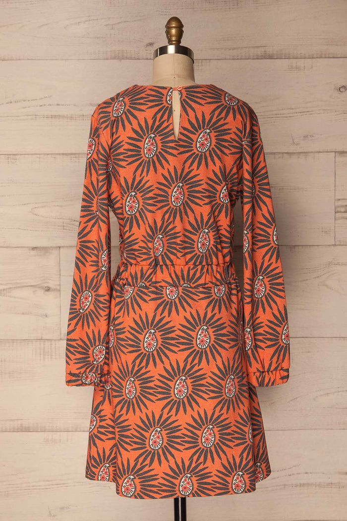 Surice Orange Printed Tunic Dress | La petite garçonne