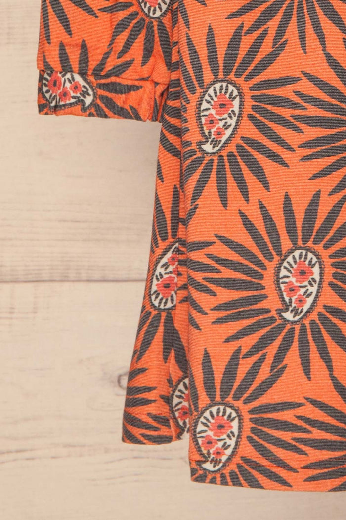 Surice Orange Printed Tunic Dress | La petite garçonne