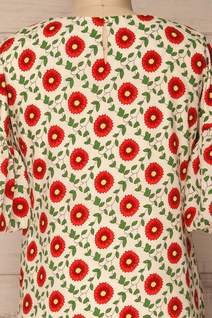 Voloder Floral Short Sleeved Tunic Dress | La Petite Garçonne