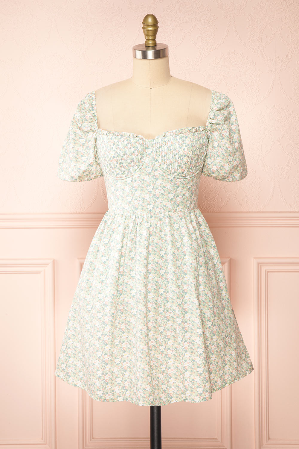 Annie Short Floral Dress w/ Puff Sleeves | Boutique 1861
