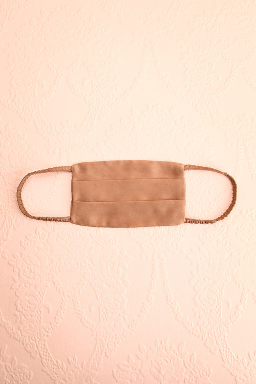 Bronze Satin Pleated Face Mask | Boutique 1861