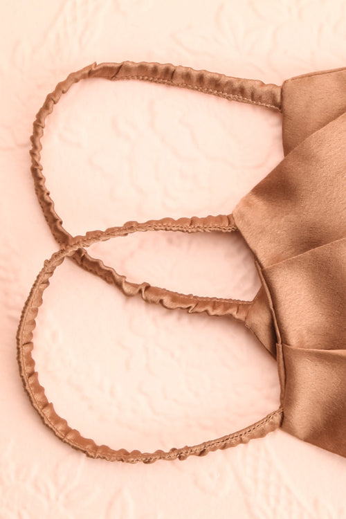 Bronze Satin Pleated Face Mask | Boutique 1861