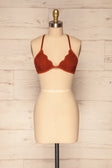 Chiavari Rust Red Lace & Mesh Bralette | La Petite Garçonne