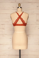 Chiavari Rust Red Lace & Mesh Bralette | La Petite Garçonne