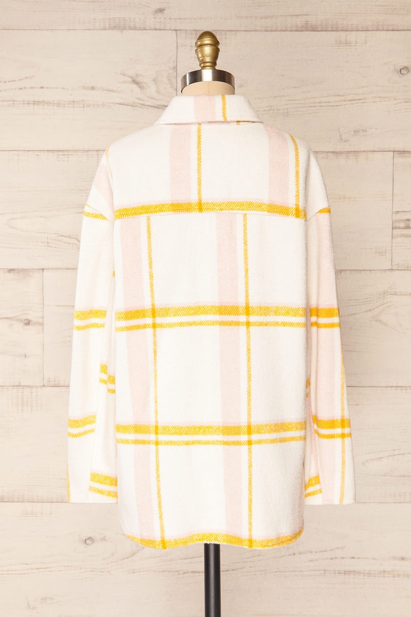 Crocci Mustard Plaid Shacket w/ Front Pockets | La petite garçonne
