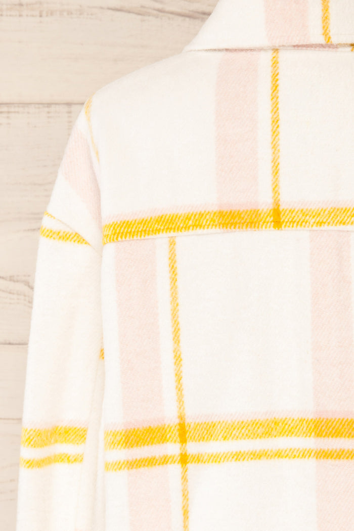 Crocci Mustard Plaid Shacket w/ Front Pockets | La petite garçonne