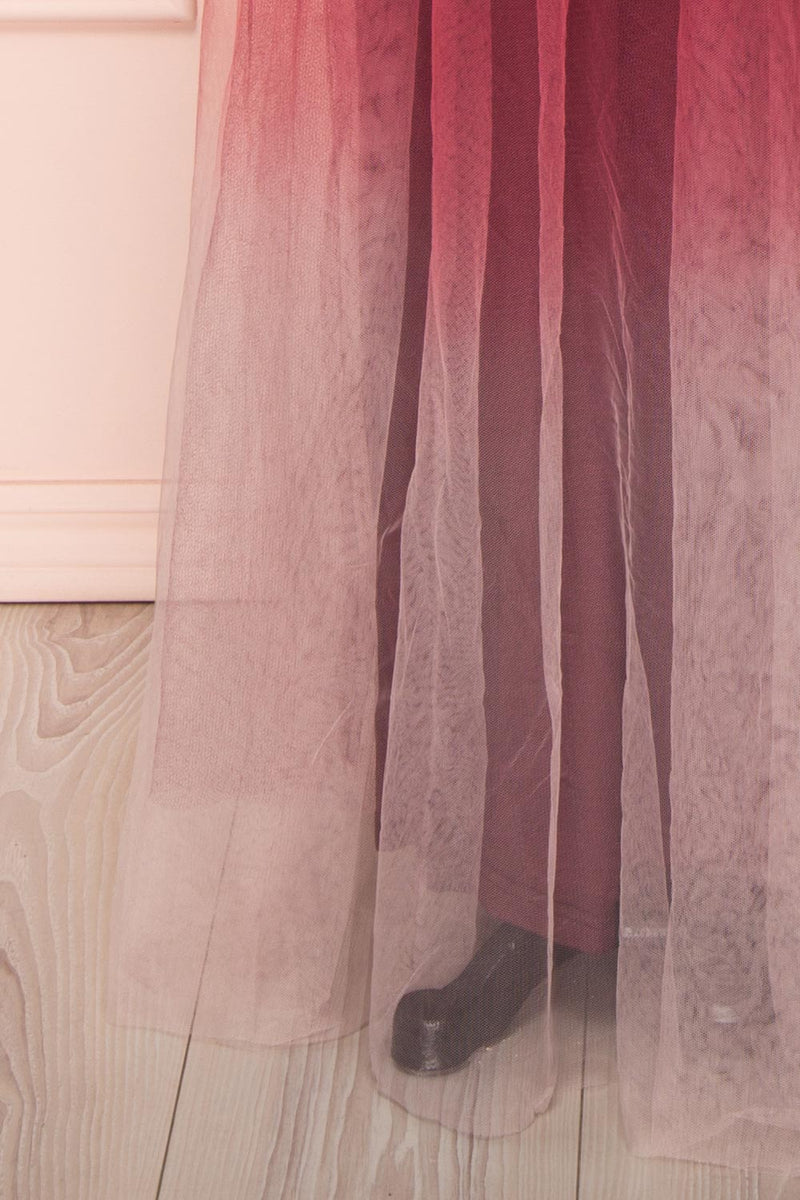 Docina Volcano Burgundy Tulle Prom Dress | Boutique 1861