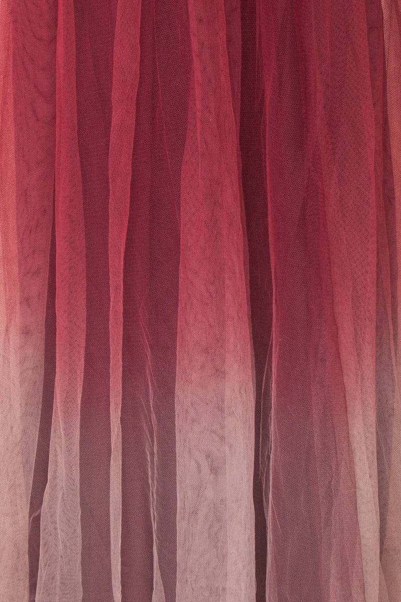 Docina Volcano Burgundy Tulle Prom Dress | Boutique 1861