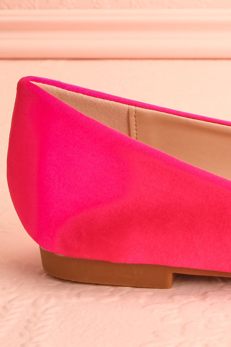Effet Fuchsia Ballet Flats w/ Sequin Bow | Boutique 1861