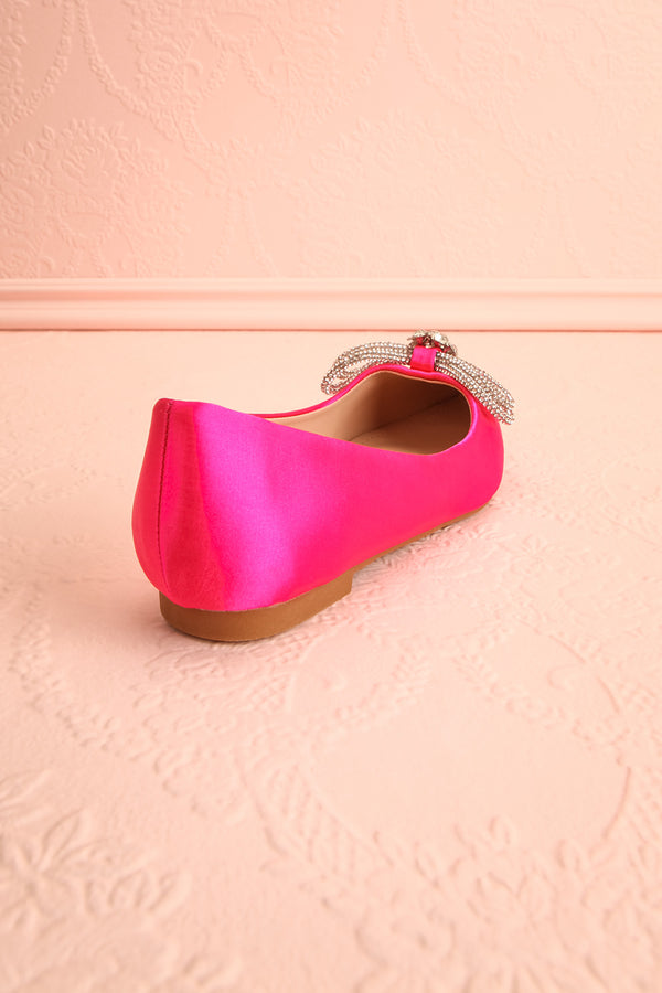 Effet Fuchsia Ballet Flats w/ Sequin Bow | Boutique 1861