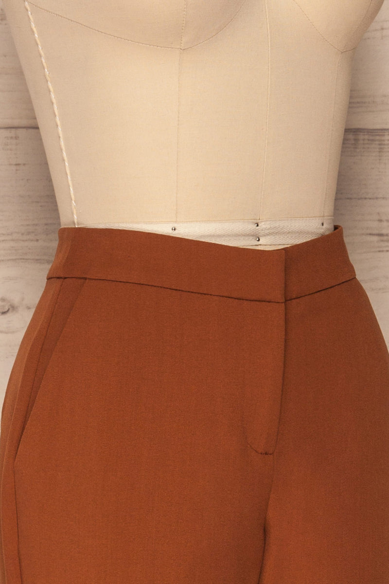 Falstad Rust Fitted Pants | La petite garçonne