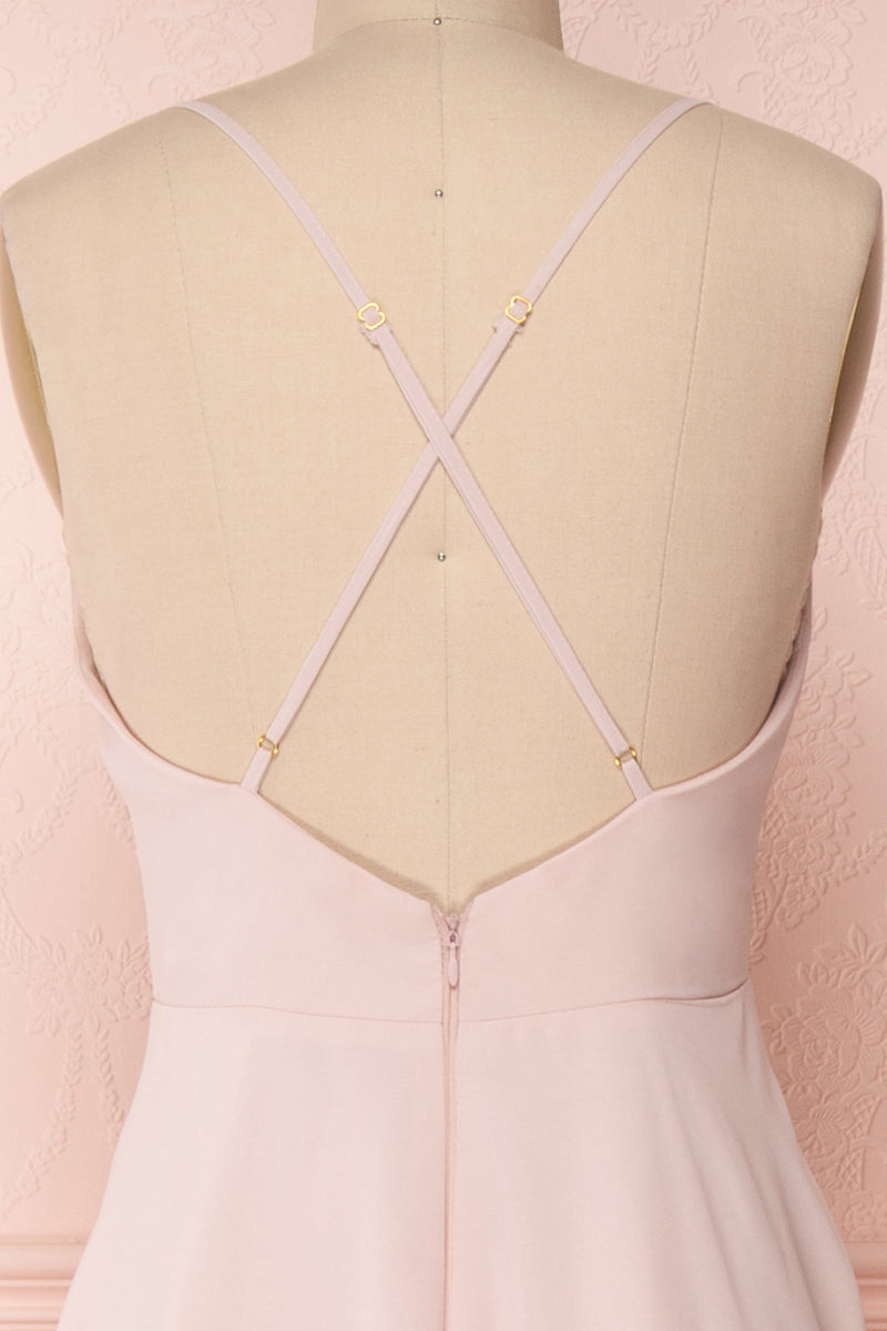 Gurito Blush Pink A-Line Gown w/ Crystals | Boutique 1861