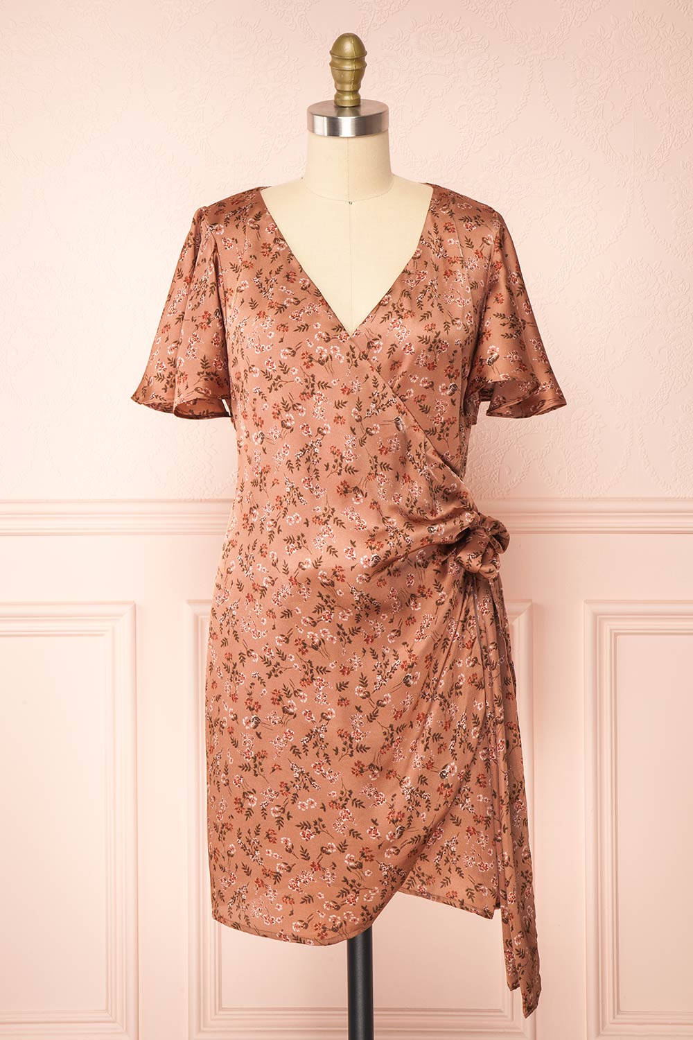 Hannah Short Floral Wrap Dress | Boutique 1861