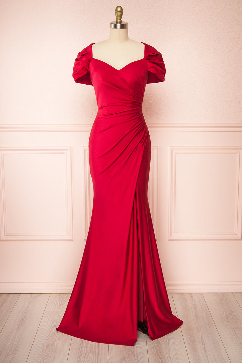 Karelle Burgundy Mermaid Maxi Dress w/ Bolero | Boudoir 1861