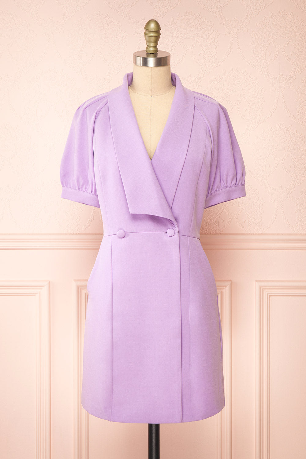 Lidie Short Lilac Tailored Dress | Boutique 1861