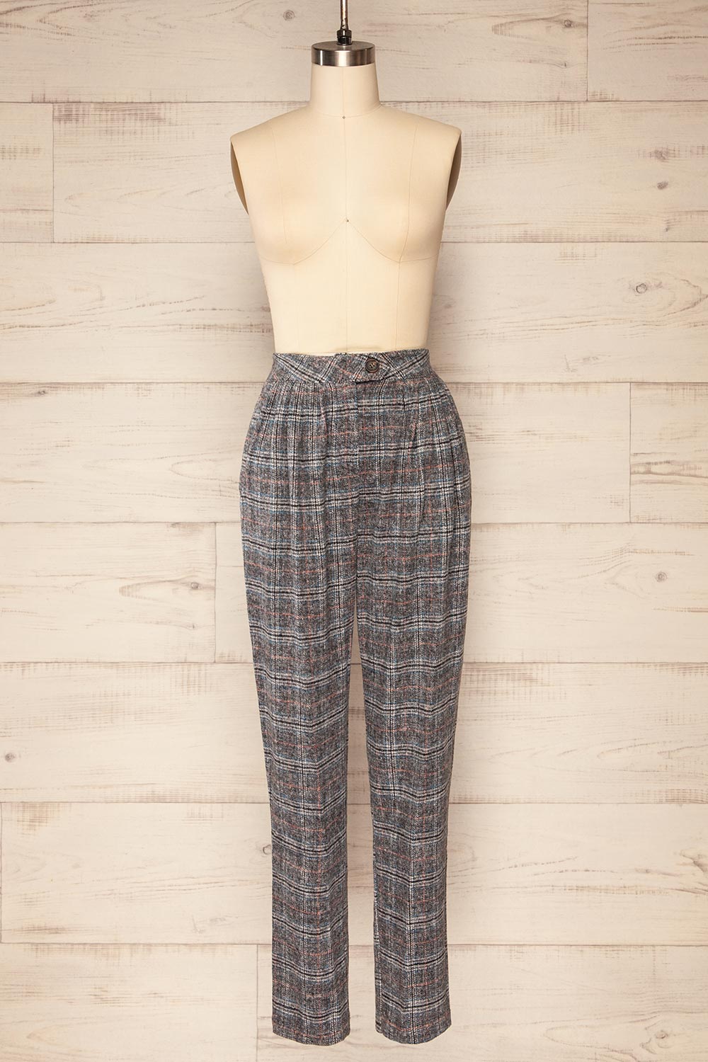 Logan High-Waisted Plaid Pants | La petite garçonne