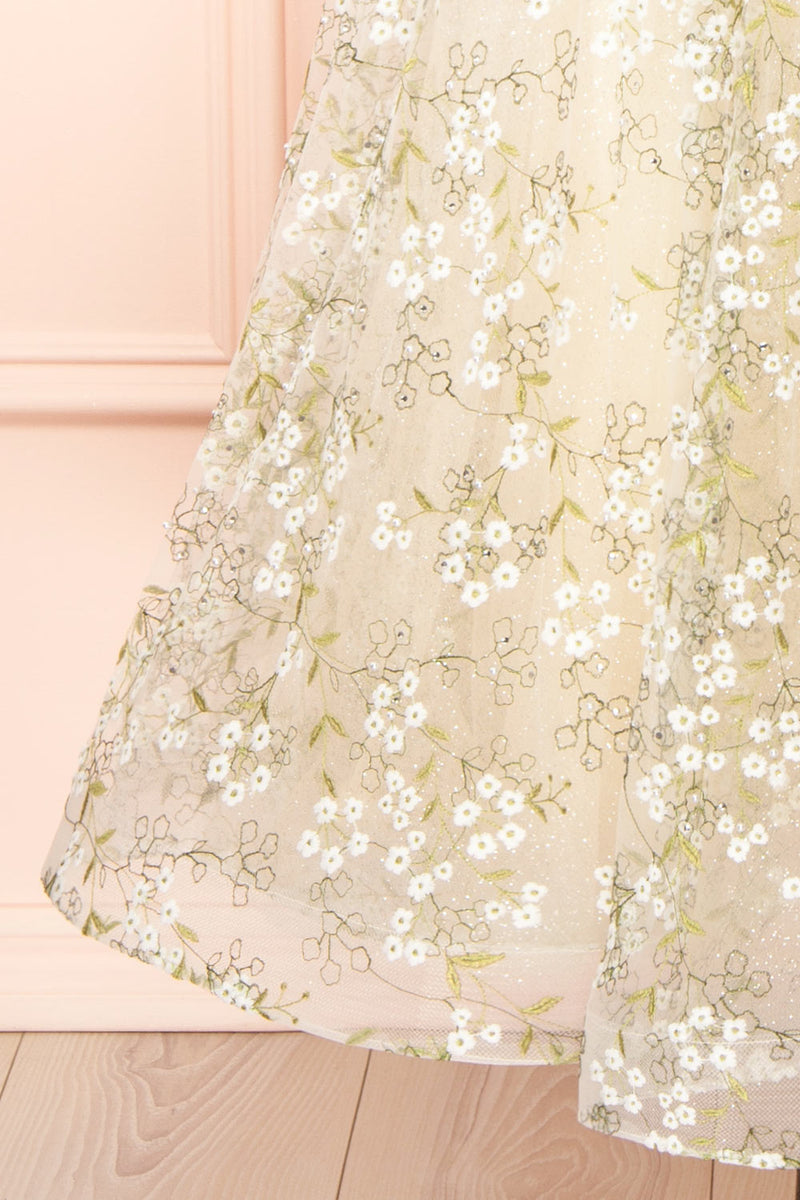 Melwyn Embroidered White Midi Dress | Boutique 1861