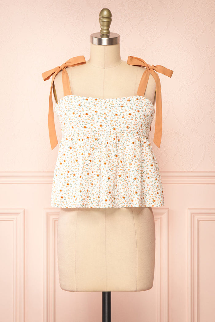 Minxie Tie Strap Floral Cami Top | Boutique 1861