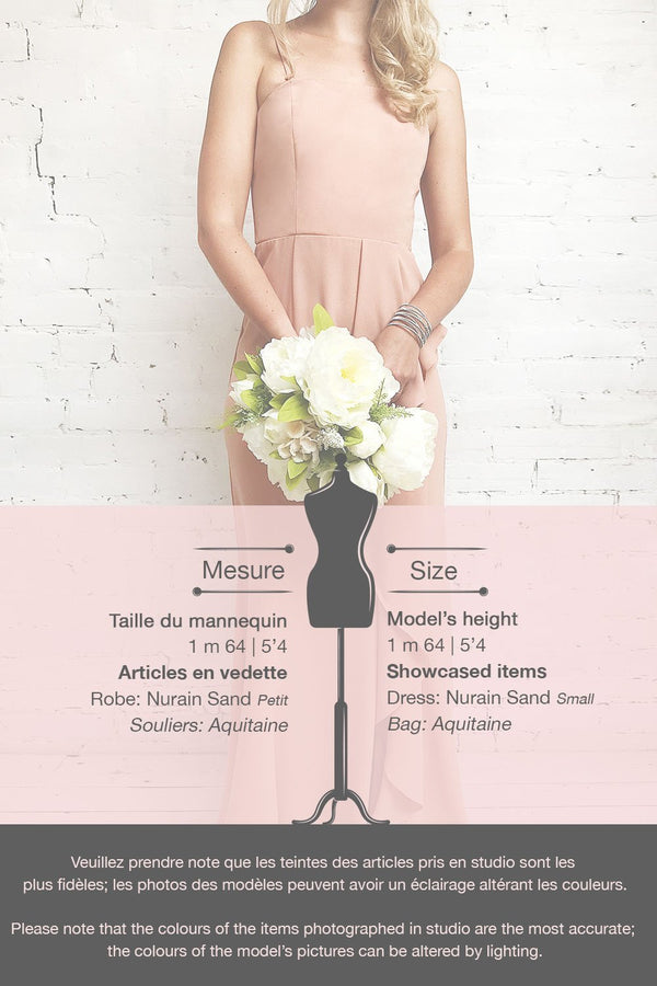 Nurain Sand Ruffled Maxi Mermaid Bustier Dress | Boudoir 1861