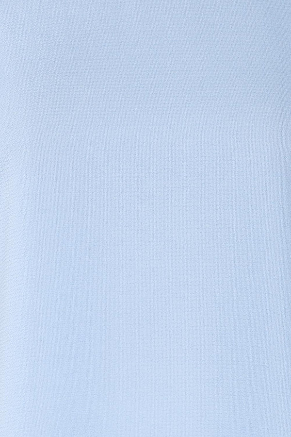 Perth Blue Crepe Short Sleeve Blouse | La petite garçonne