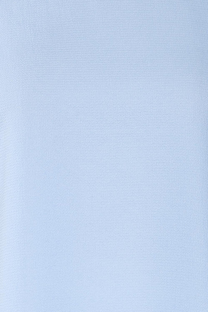 Perth Blue Crepe Short Sleeve Blouse | La petite garçonne