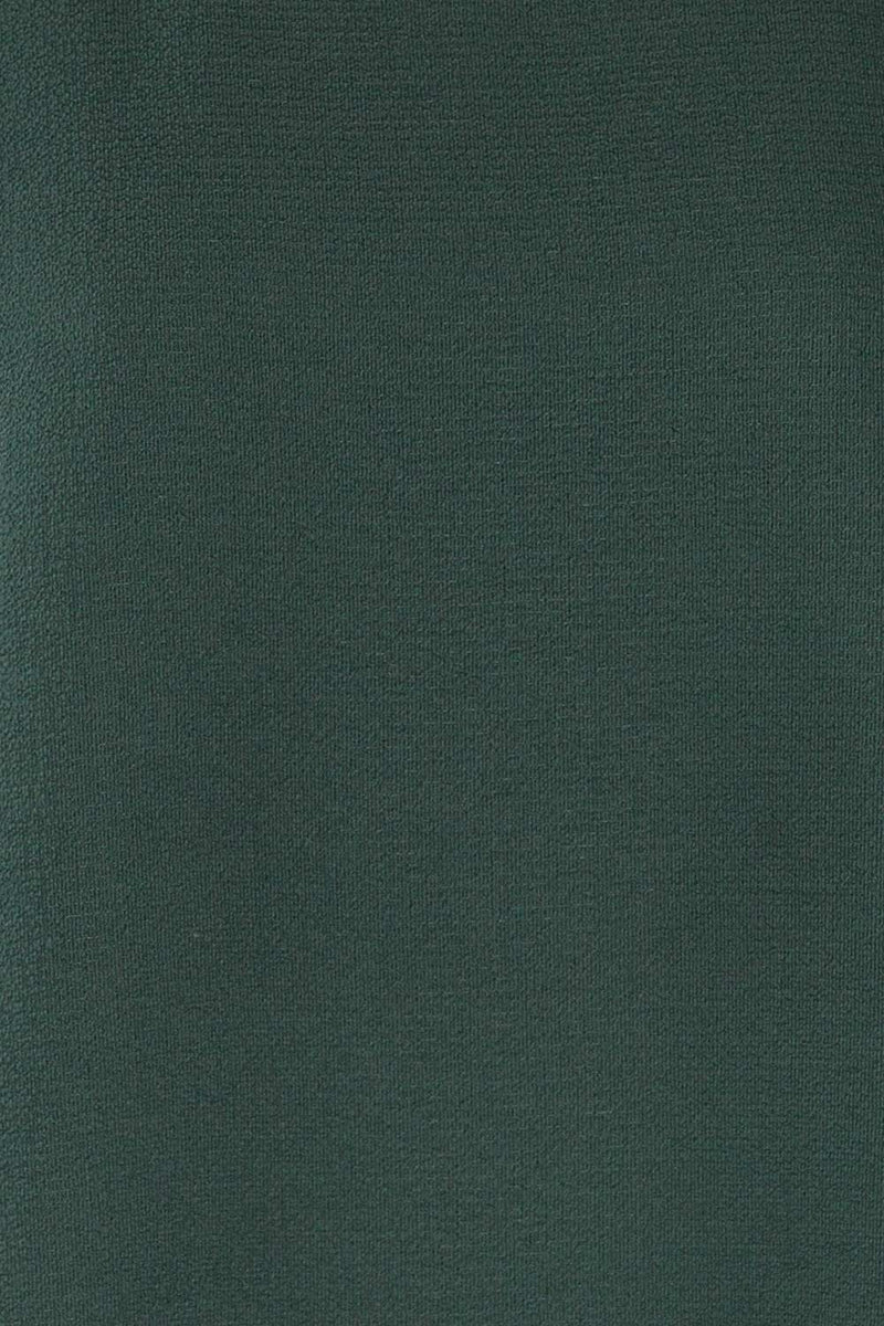 Perth Green Crepe Short Sleeve Blouse | La petite garçonne