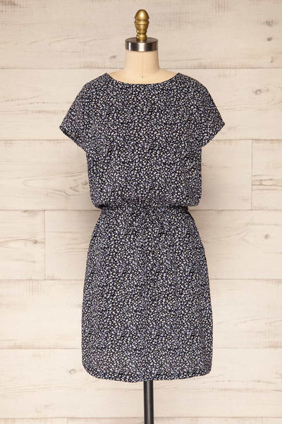 Plone Floral Short Sleeve Drawtring Dress | La petite garçonne