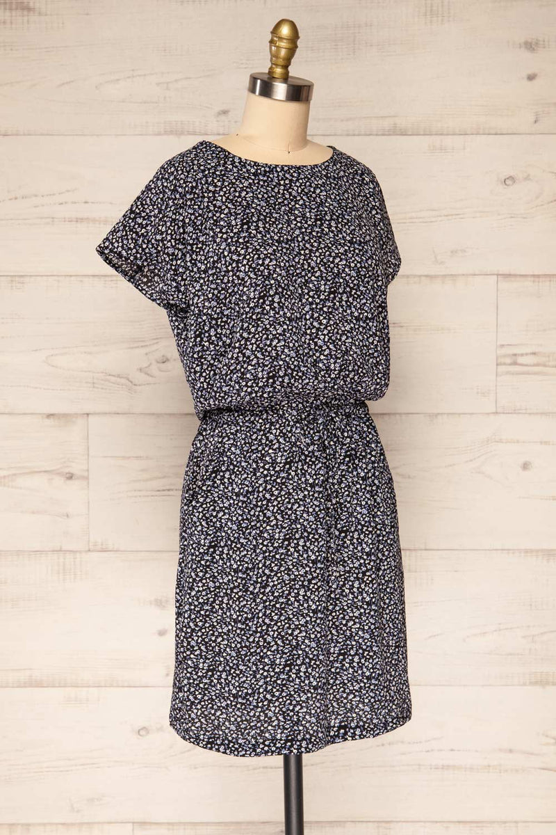 Plone Floral Short Sleeve Drawtring Dress | La petite garçonne