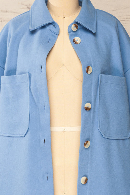 Richmond Oversized Blue Shacket | La petite garçonne