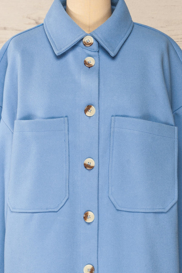 Richmond Oversized Blue Shacket | La petite garçonne