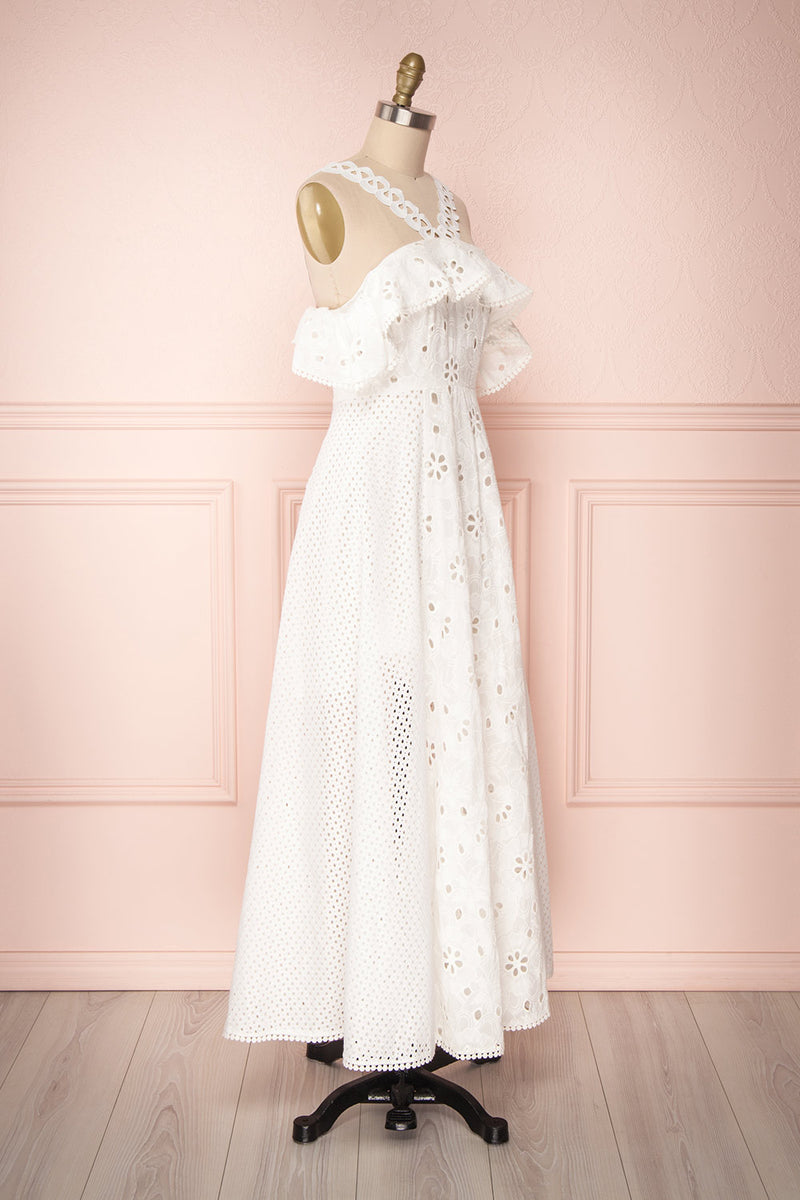 Sandelis White Embroidered Lace Maxi Dress | Boudoir 1861