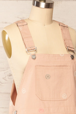 Shanicka Pink Short Overall Dress w/ Embroidery | La petite garçonne
