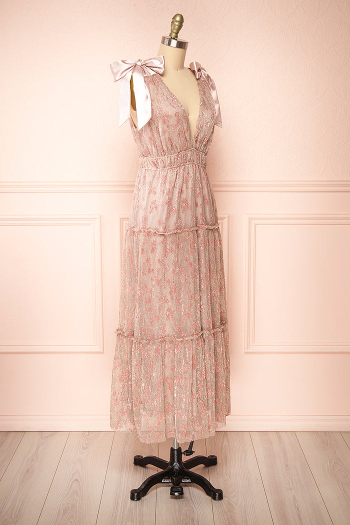 Soneri Shimmery Tiered Midi Dress | Boutique 1861