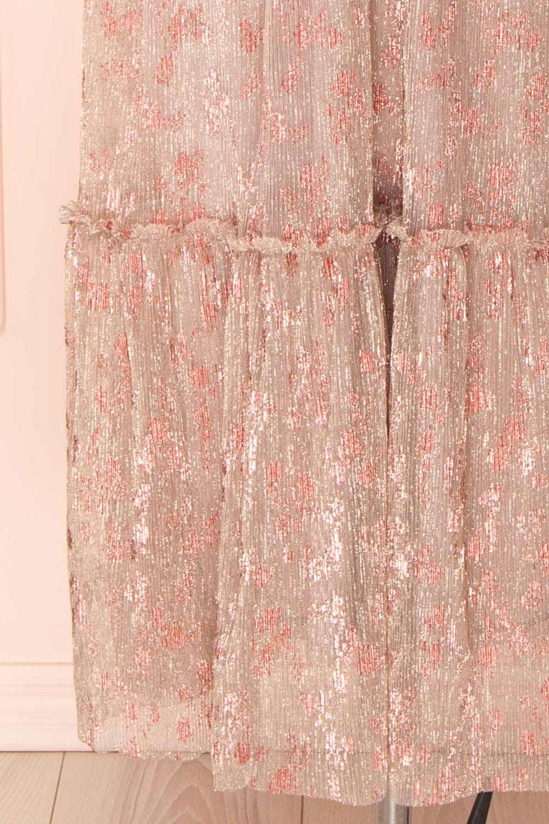 Soneri Shimmery Tiered Midi Dress | Boutique 1861