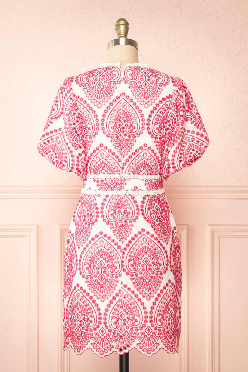 Terry Openword Short Dress w/ Puffy Sleeves | Boutique 1861