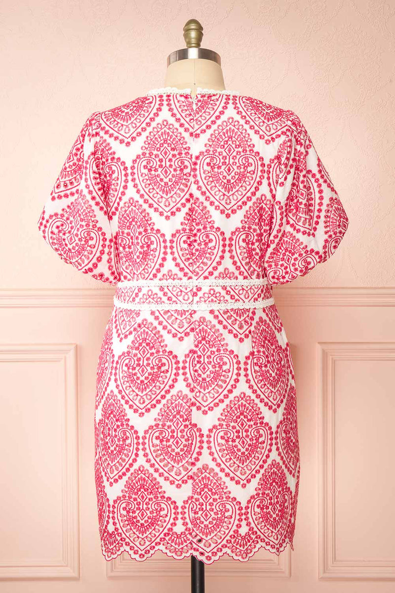 Terry Openword Short Dress w/ Puffy Sleeves | Boutique 1861