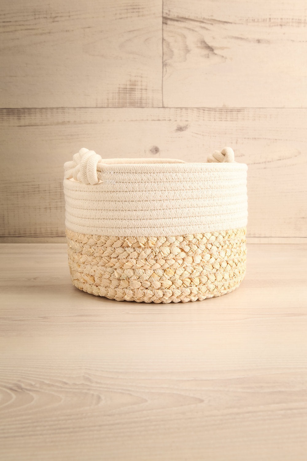Warhol | Braided Straw Basket w/ Handles