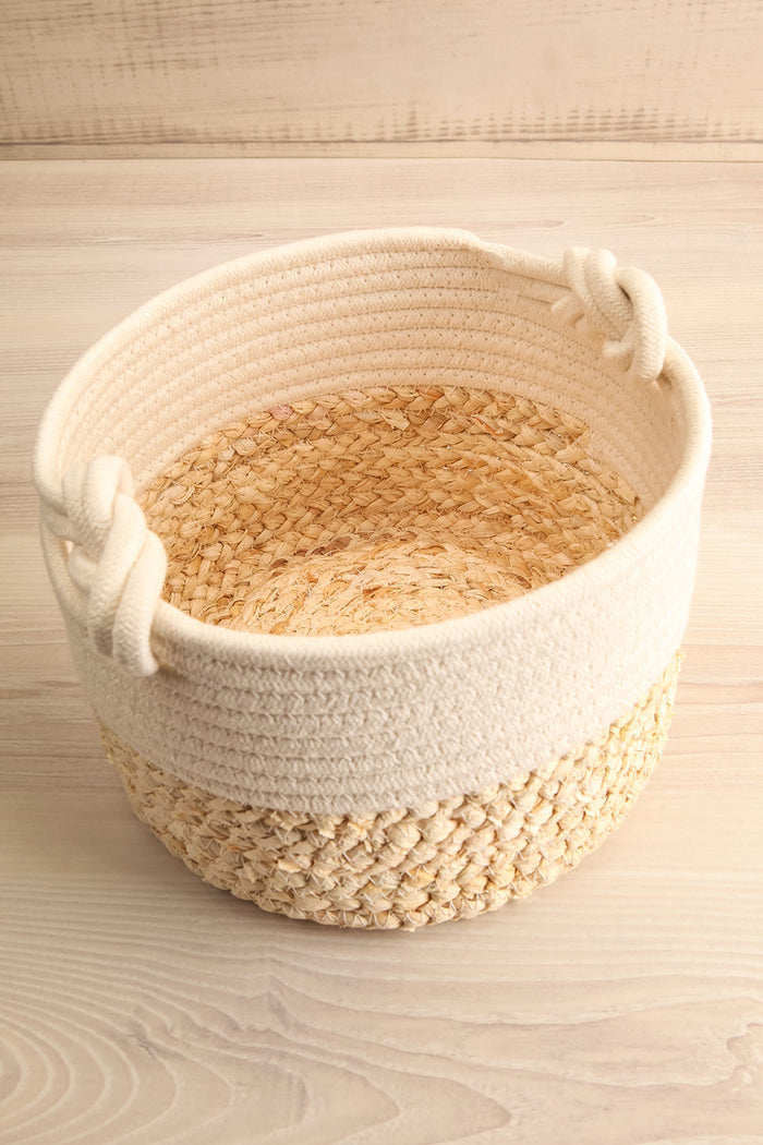 Warhol | Braided Straw Basket w/ Handles