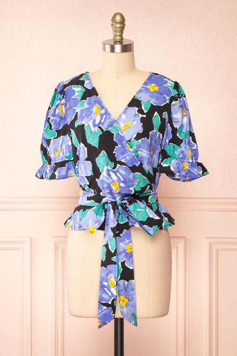 Zosime Ruffled Floral Top | Boutique 1861